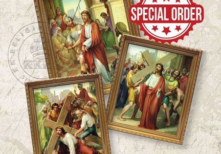 Stations Of The Cross Poster Set 15cm X 20cm Kk Religious Centre