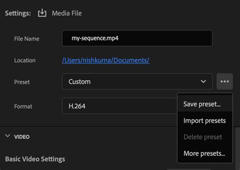 Export Preset Manager