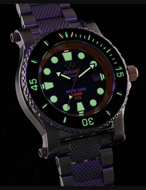 Reactor Polaris Never Dark Tritium Watches Stainless Bracelet Watch