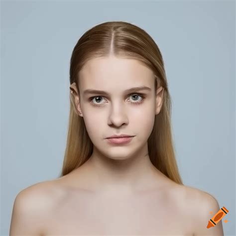 Close Up Of A Young Woman With Blonde Hair And Brown Eyes On Craiyon