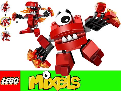 Lego Mixels Set 41500 Flain 41501 Vulk 41502 Zorch Rot Red