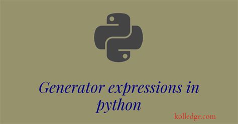 Generator Expressions In Python
