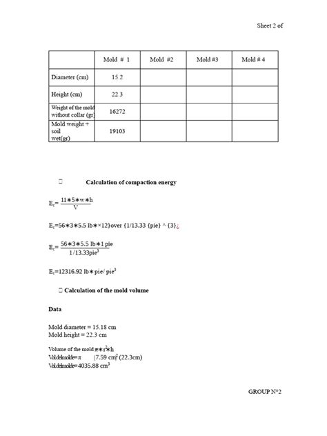 Calculation Of Compaction Energy Pdf