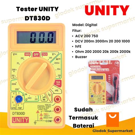 Digital Multimeter UNITY DT830D MultiTester DT 830D Avometer Lazada Indonesia