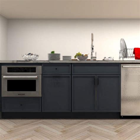 Fabuwood Allure Luna Dove And Indigo 219 In Single Wall Kitchen With