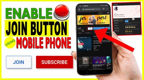 How To Enable Youtube Join Button Using Mobile Phone Tagalog Tutorial