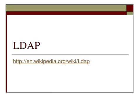 Ppt Ldap Powerpoint Presentation Free Download Id 1283800
