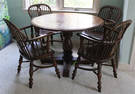 At Auction Furniture Five Piece Conant Ball Co Solid Oak Dinette Set