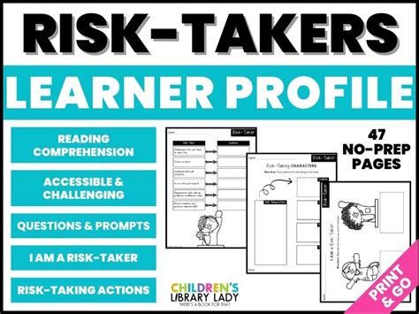 IB Learner Profile Risk Taking Activities And Graphic Organizers Teaching Resources