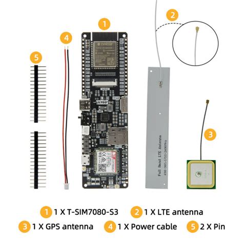 Iot Board Supports Wifi Bluetooth Nb Iot Cat M And Gnss With Esp32 S3 And Sim7080g Modules