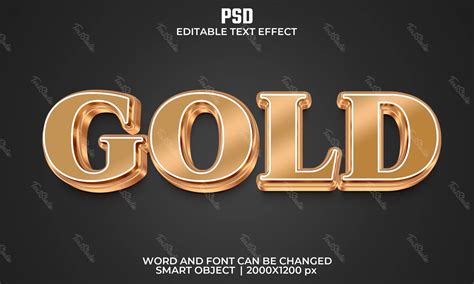 Gold Text Effect Free Photoshop Psd File