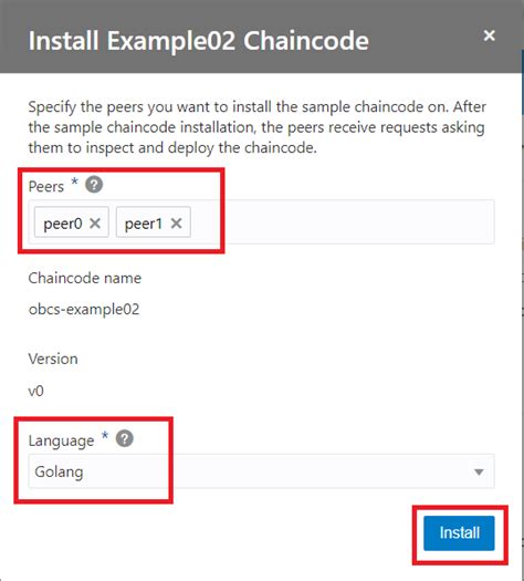 サンプルchaincodeの使い方 Ociチュートリアル