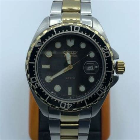 Citizen Eco Drive E110 S000149 2 Tone Stainless Steel Gold Mens Watch