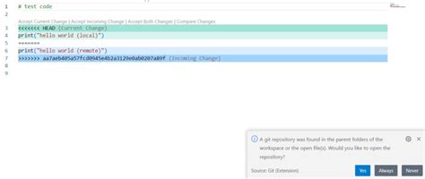 Github Conflictファイルをvscodeで3wayマージする