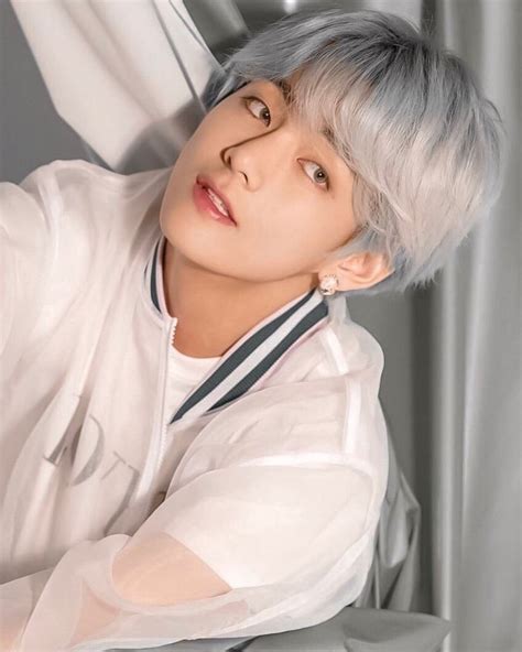 Comment “yes” If You Like Taehyung With Silver Hair Colour Tan Skin