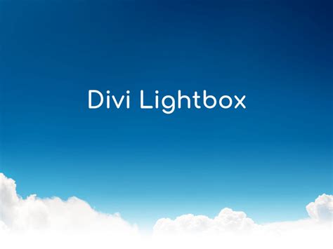 Divi Lightbox Divi Plugins