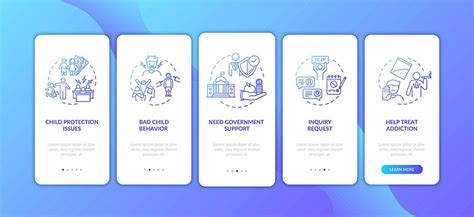Conceptual Onboarding Screen For A Mobile App Featuring Different Types