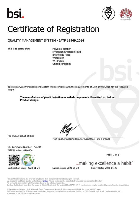 Iatf Certifications Goodfish