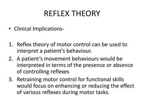 Theories Of Motor Control PPTX