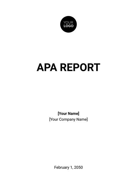 Free Apa Format Template To Edit Online