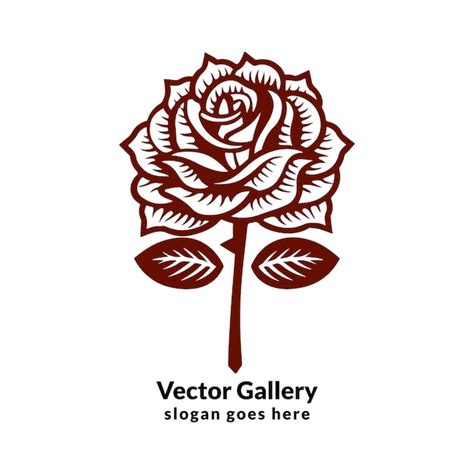 빨간 장미 ⁇ 터 일러스트레이션과 문신 디자인 프리미엄 벡터