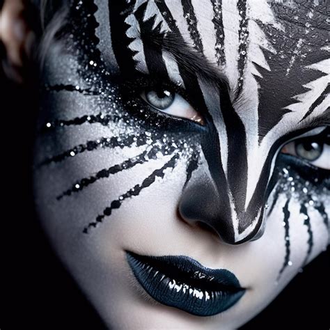 Premium Ai Image Women Face With Amazing And Creative Makeup Ai Generated