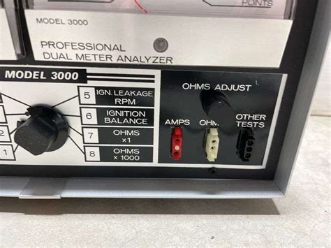 Antique Red Sequential Analyzer Model 3000 Dual Meter Analyzer Never