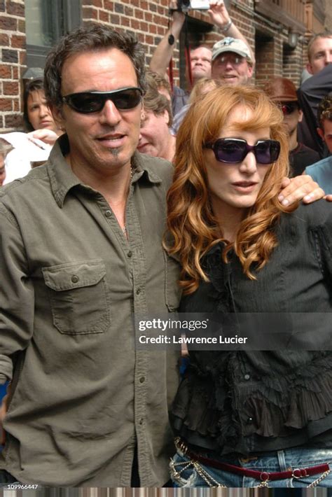 Bruce Springsteen And Patti Scialfa During Bruce Springsteen And