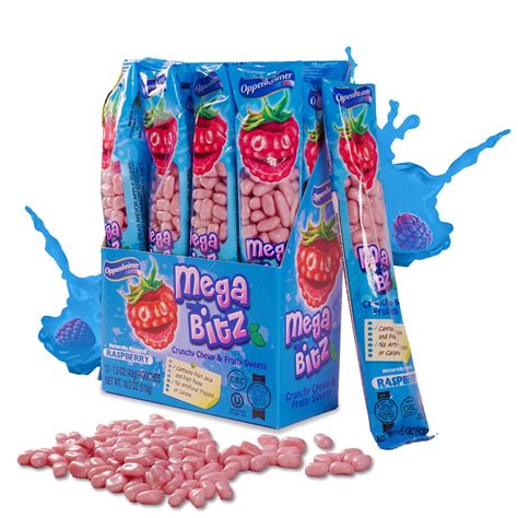 Mega Bitz Fruit Nuggets Blue Raspberry Candy Bulk Pack For
