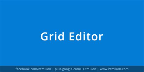 Grid Editor Visual Javascript Editor For Bootstrap Html Lion