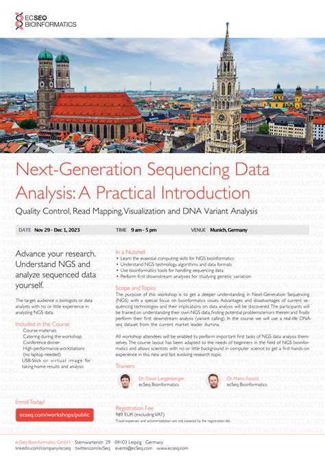 A Practical Introduction To Ngs Data Analysis Nov 29 Dec 1 2023 In Munich Germany Seqanswers
