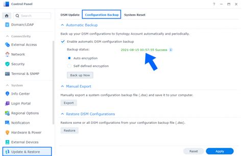 synology system configuration backup failed marius hosting