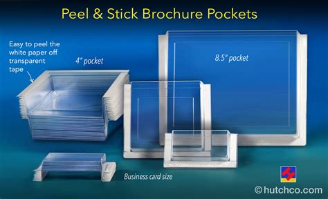 Peel And Stick Brochure Pockets Clear Plastic Literature Holders