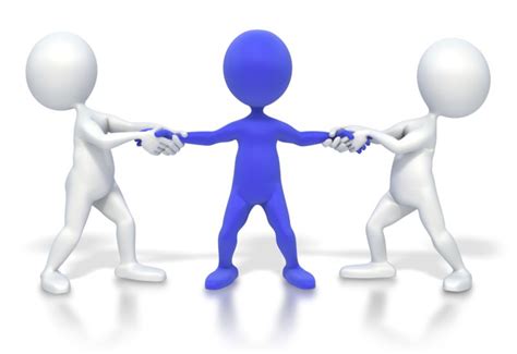 Pulled In Two Directions Great Powerpoint Clipart For Presentations