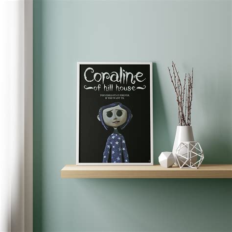 Coraline Coraline Poster Vintage Retro Art Print Wall Etsy