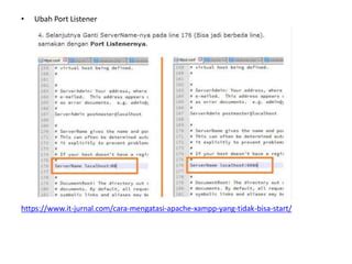 Tutorial Sederhana Netbeans Xampp Pptx
