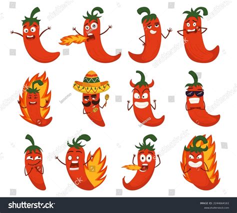 1954 Face Cartoon Chilli Stock Vectors And Vector Art Shutterstock