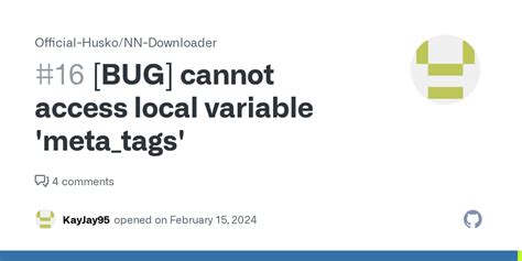Bug Cannot Access Local Variable Metatags · Issue 16 · Official