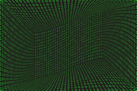 Program Datum 3d Background Green Programming Binary Coding Matrix Hacker Vector Stock