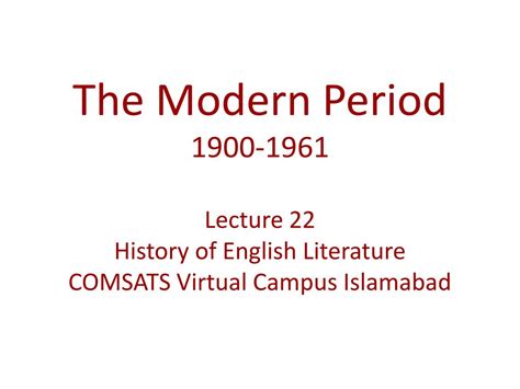 Ppt The Modern Period Powerpoint Presentation Free Download Id5785081