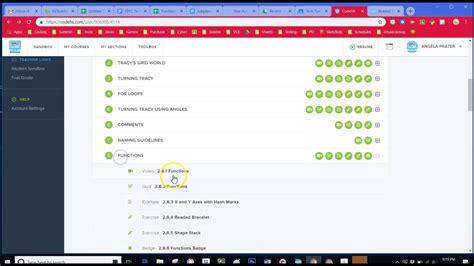Code Hs Tracy Functions Youtube