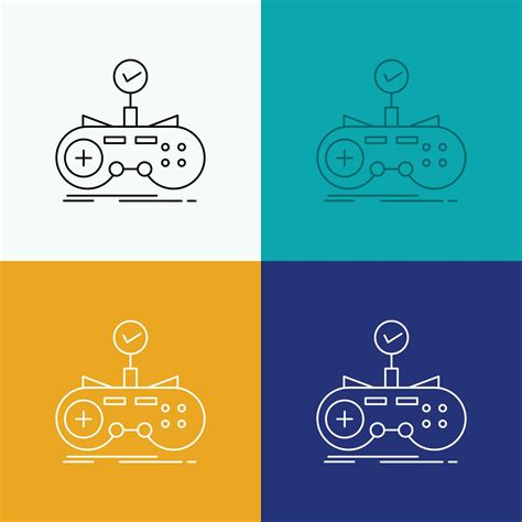 check controller game gamepad gaming icon over various background