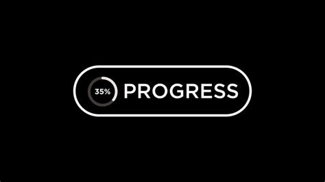 Loading Progress Bar Circle Icon Animation Isolated On Black Background 60701854 Stock Video At