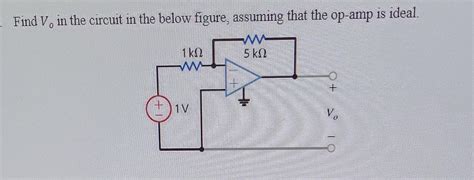 solved find v0 in the circuit in the below figure assuming