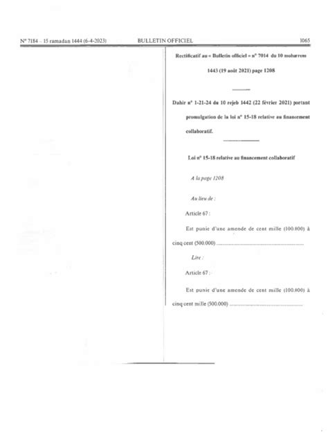 Rectificatif Au Bo Français N°7014 Loi N°15 18 Relative Au