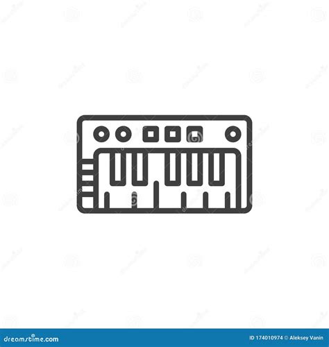 Keyboard Line And Glyph Icon Computer Keypad Vector Illustration