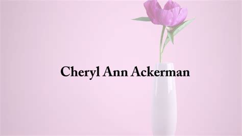 Obituary Cheryl Ann Ackerman The Cullman Tribune