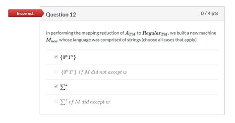 Incorrect Question Pts In Performing The Chegg