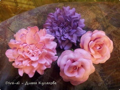Фоамиран в домашних условиях Самодельные цветы Тканевые цветы Бумажный цветок