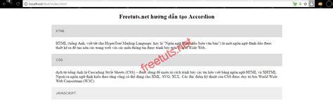 Hướng Dẫn Tạo Accordion Với Html Css Và Javascript